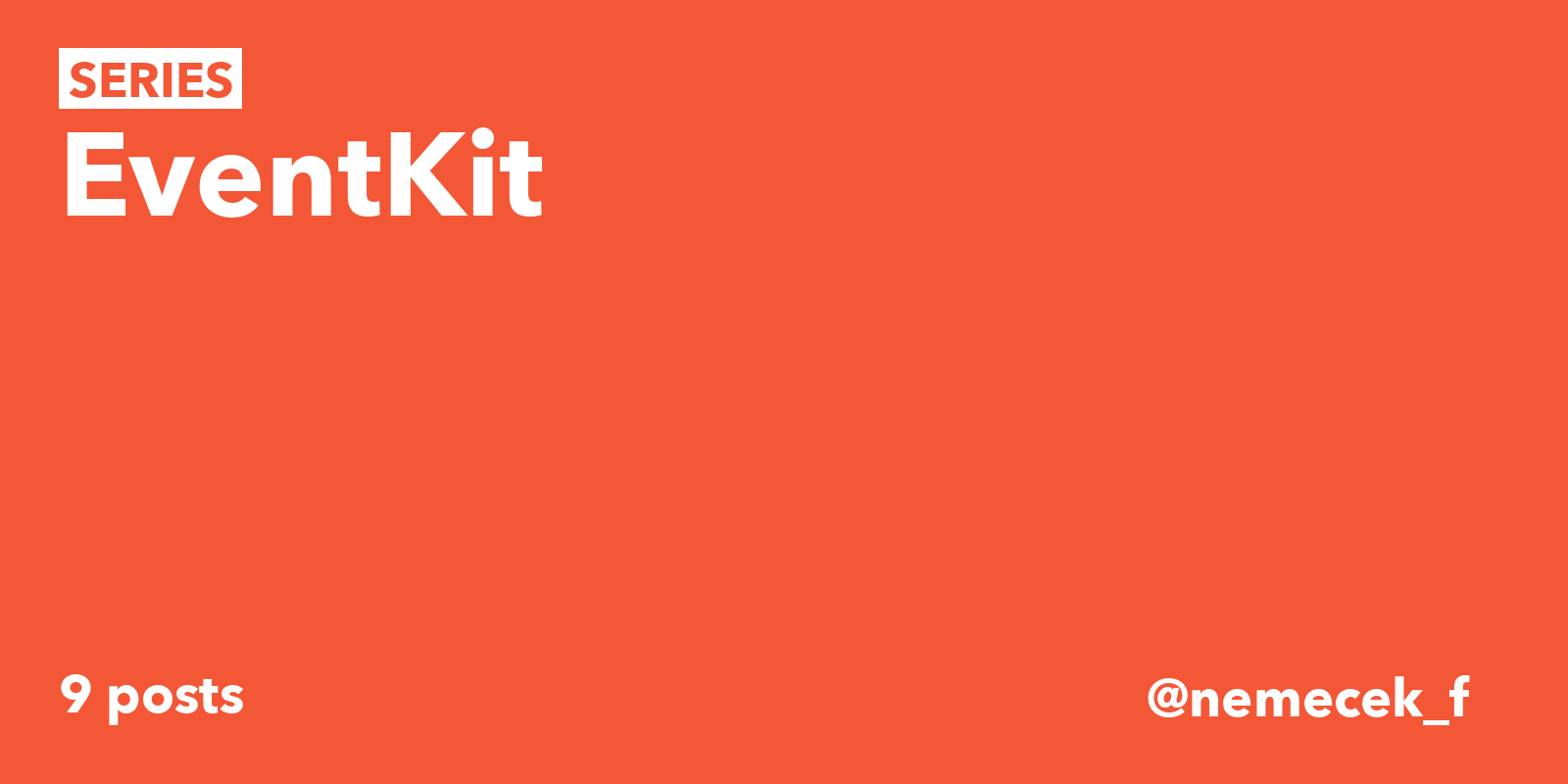 Series: EventKit - calendar and reminders | Filip Němeček